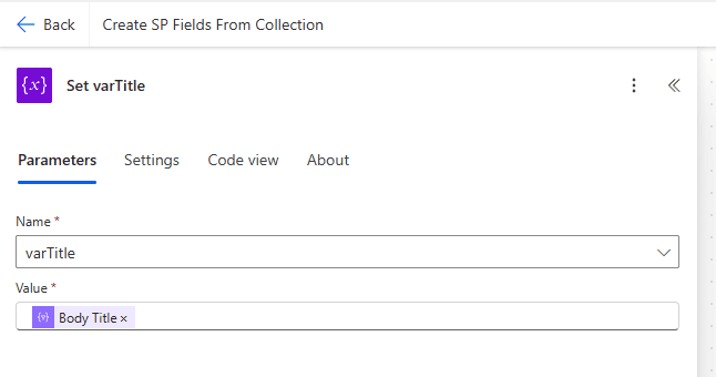 Power Automate Workflow to Create SharePoint Fields From a Power Apps Collection